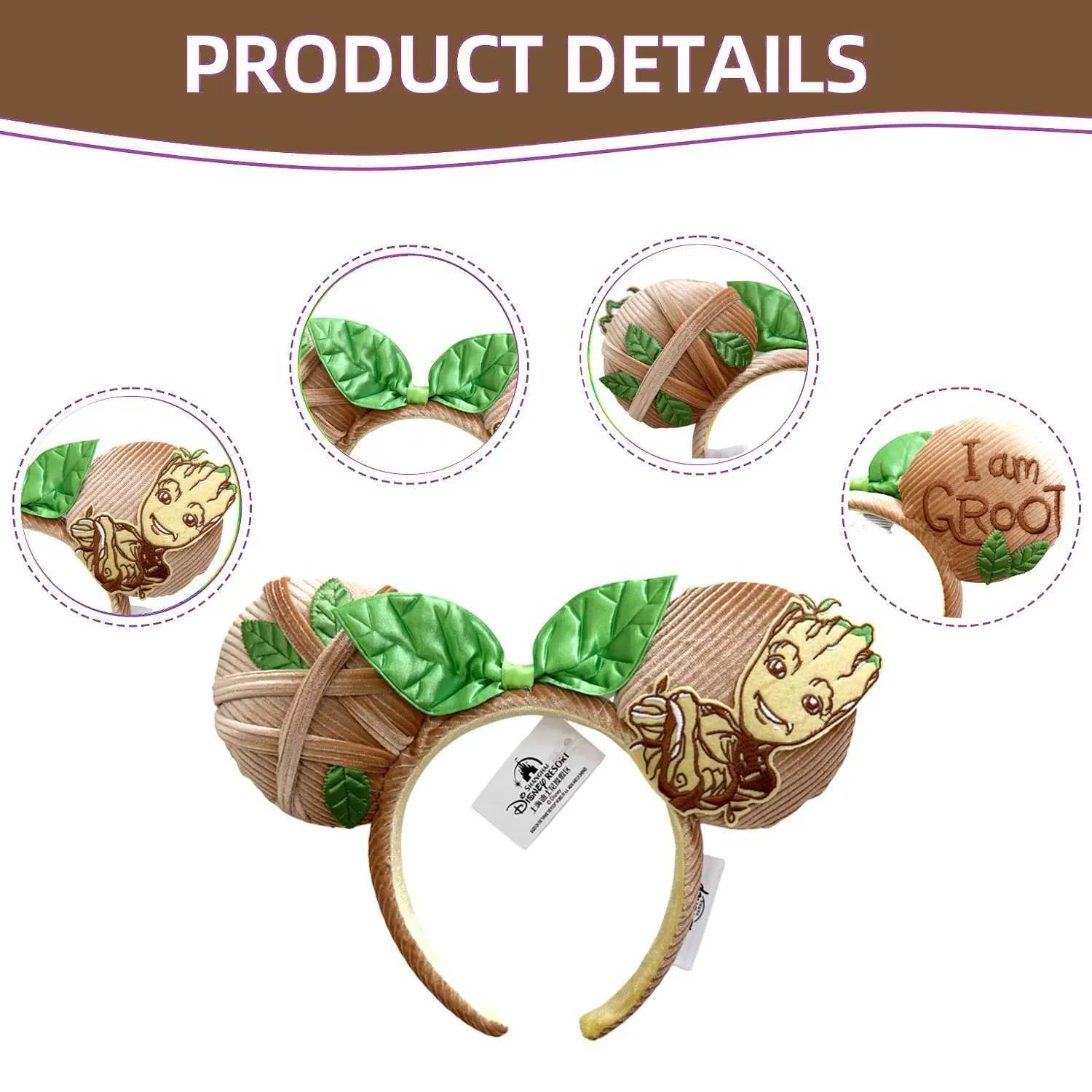 Disney 2025 Minnie Mouse Ear Headband Disneyland Orange bird Mickey ...