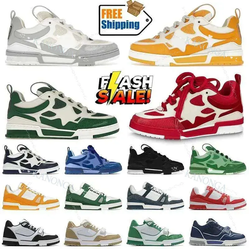 Men's Leather Sneakers with Mesh Upper and EVA Outsole for Running ...
