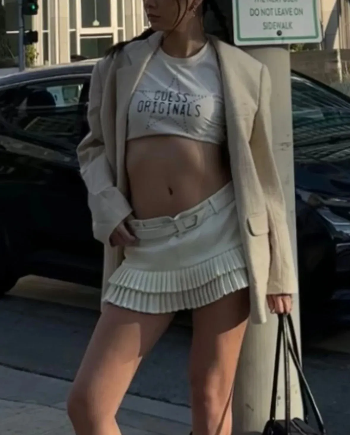 Black Pleated Mini Skirts Women Casual A-Line Acrylic Above Knee 24 in ...