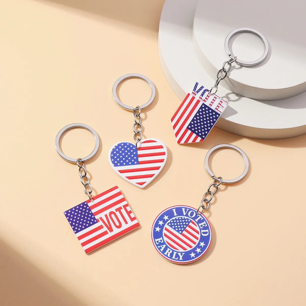 Designer acrylic car keychain with jade stone and anchor pattern in ...
