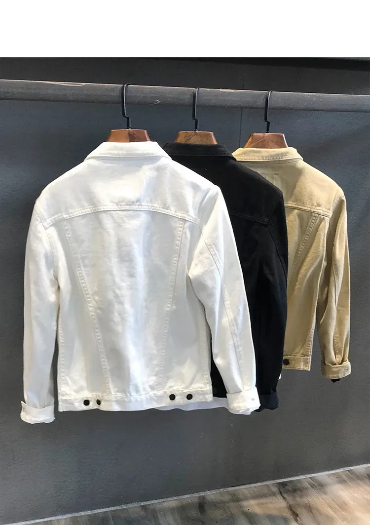 Men's Denim Jacket Winter Hooded Full Opening Long Sleeve Acetate Non ...