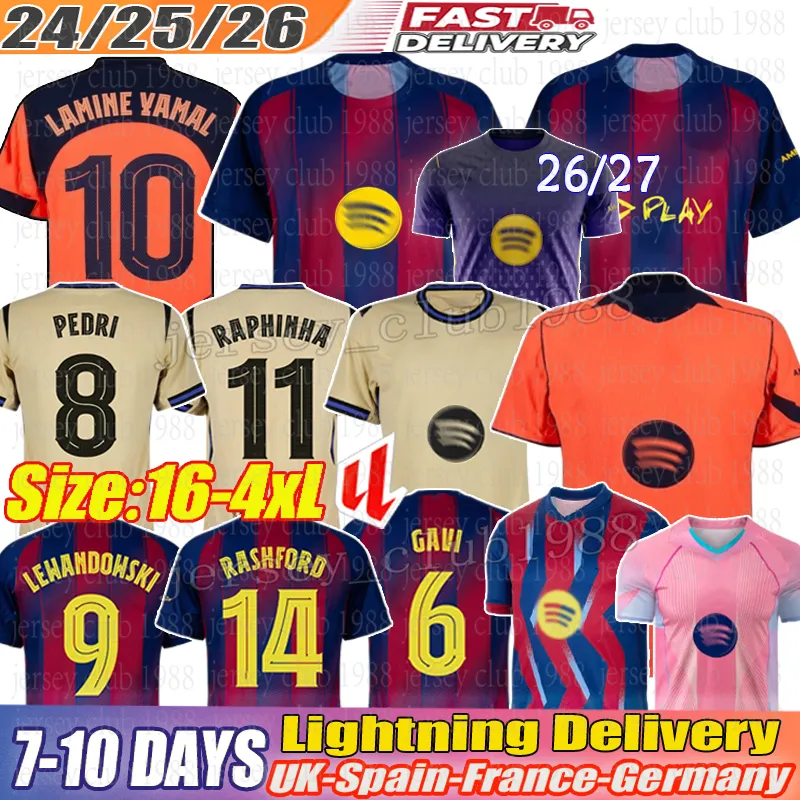 Soccer Jerseys Set #10 Lamine Yamal, Raphinha, Pedri, Gavi, Rashford ...