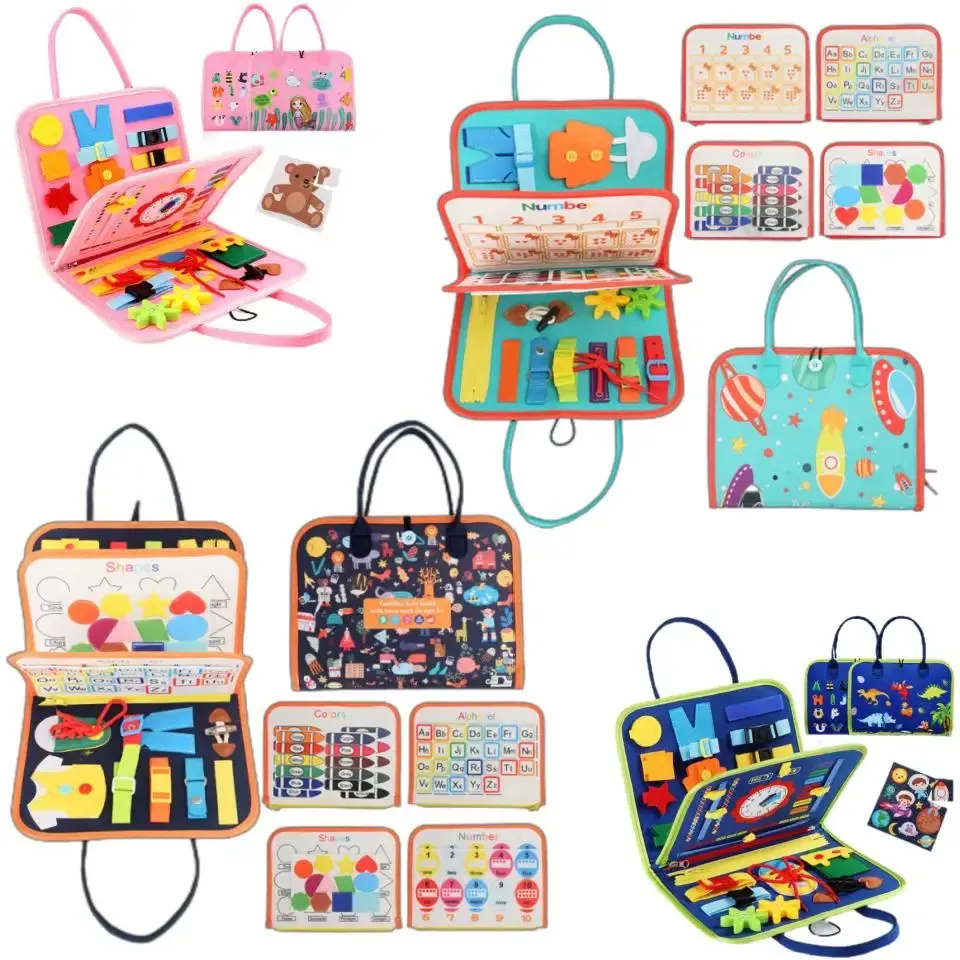 Montessori Travel Toy Felt Activity Quiet Book for Sensory Learning ...