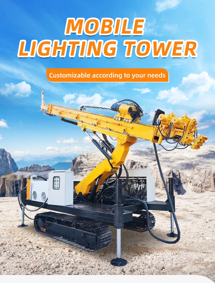 Rotary Drilling Rig Electric 380 V Red for Noise-Restricted Zones with ...