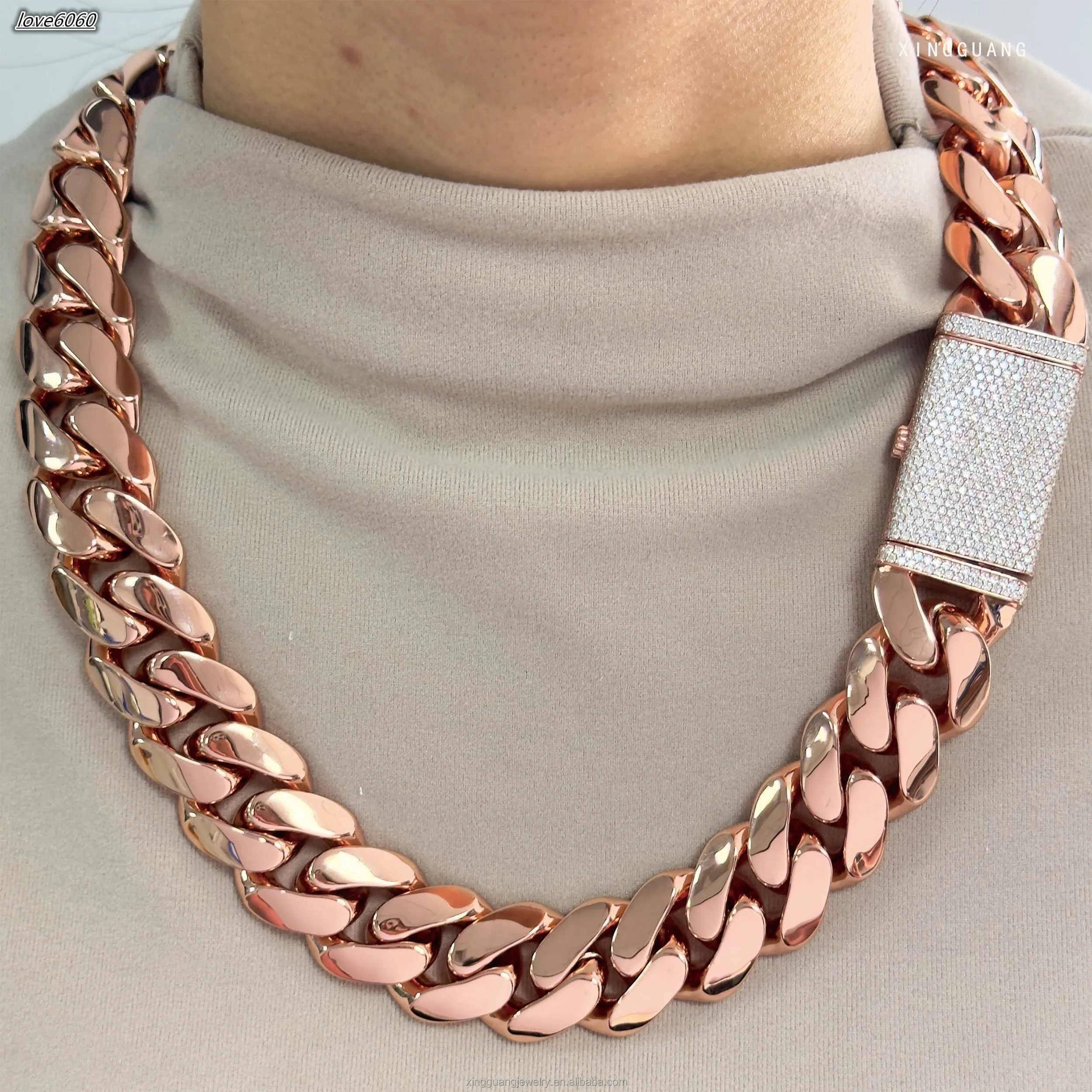 Rose Gold Cuban Link Chain: 20mm Wide Miami Cuban... From Love6060, $57 ...
