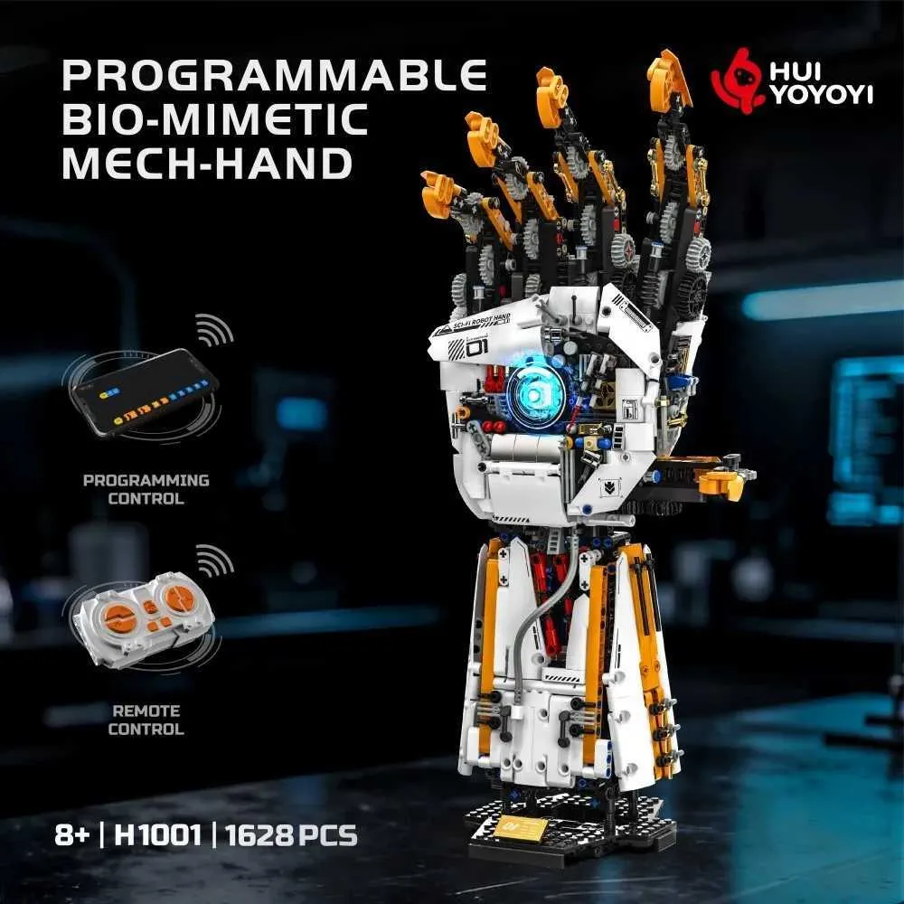 DIY Bionic Robotic Arm Model Programmable Motorized Wooden Science ...