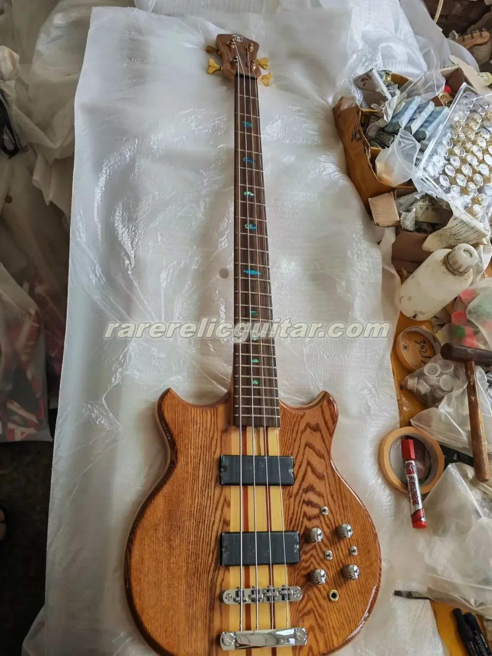 Neck Through Bass, Natural Ash Body 4 String Electric... From Jugg ...