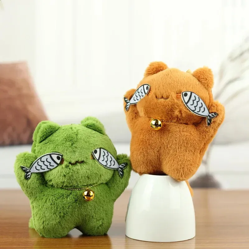 Kawaii Shy Cat Plush Keychain Pendant with Bell 60-69 cm Plush Kitten ...