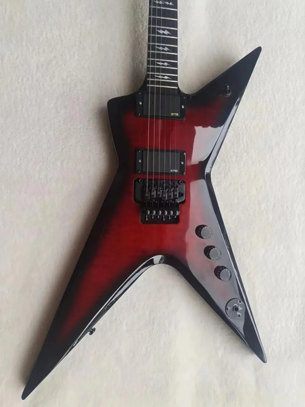 Dimebag Darrell Guitar: Red Flame Maple Electric... From Jugg__guitar ...