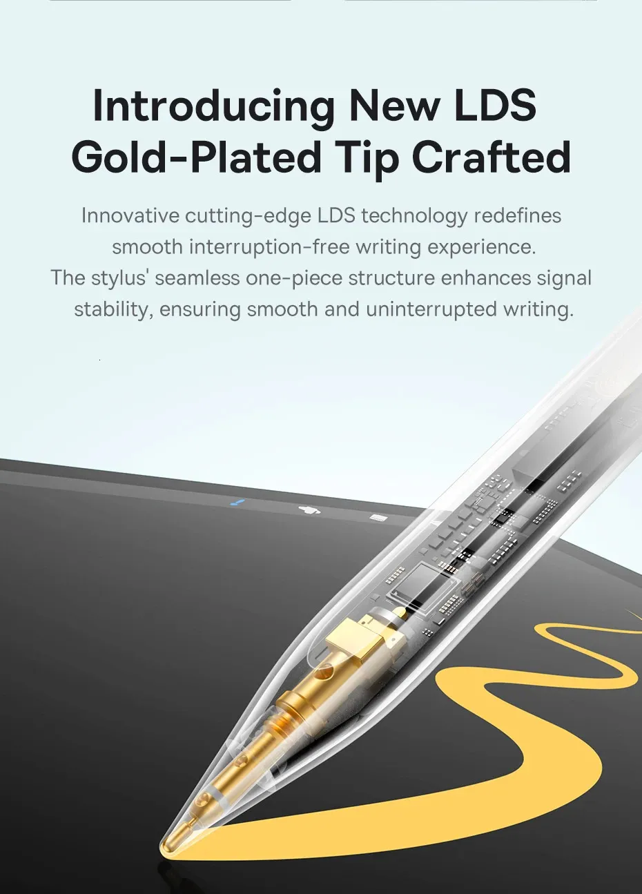 Baseus 3rd Gen Stylus Pen for iPad with Tilt Sensitivity and Type-C ...