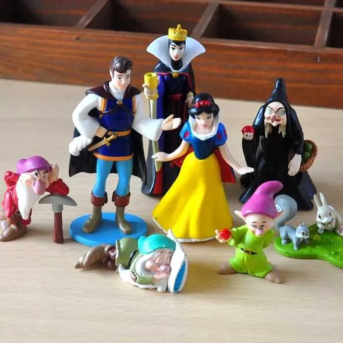 Disney Snow White Witch Empress Prince Charming Dwarf Action Figures ...