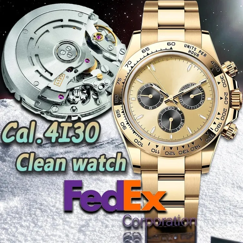 Clean Watch Mens Mechanical Watch 40mm Gold Cal.4130... From Iiio2025 ...
