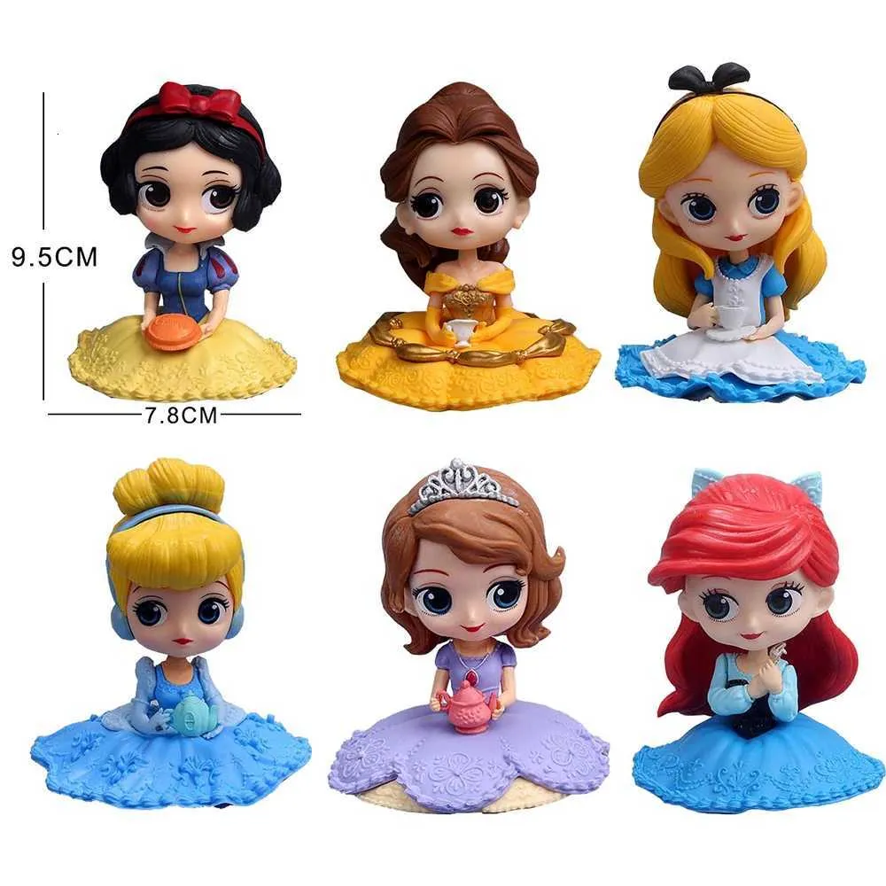 Disney Q-Style Princess Doll Collection - 10cm Poseable Figures Cake ...