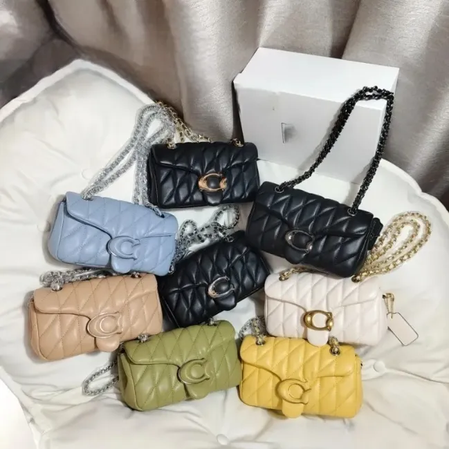 Coa New Tabby26 Lingge Wine PU Small Soft Vintage Mini Chain Shoulder ...