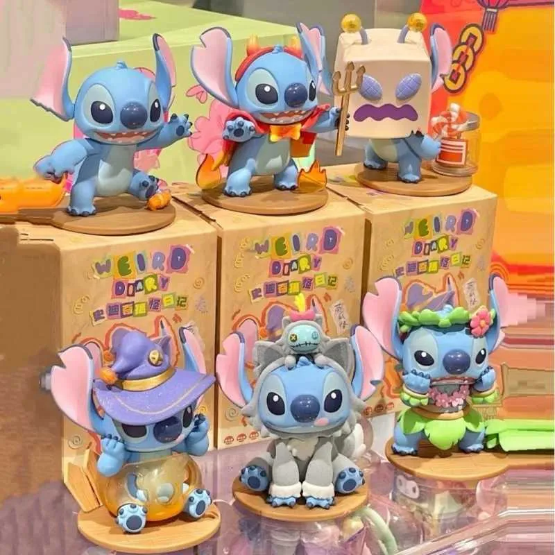Disney Stitch Blind Box Garage Kit Cute Cartoon Doll Toy Desktop ...