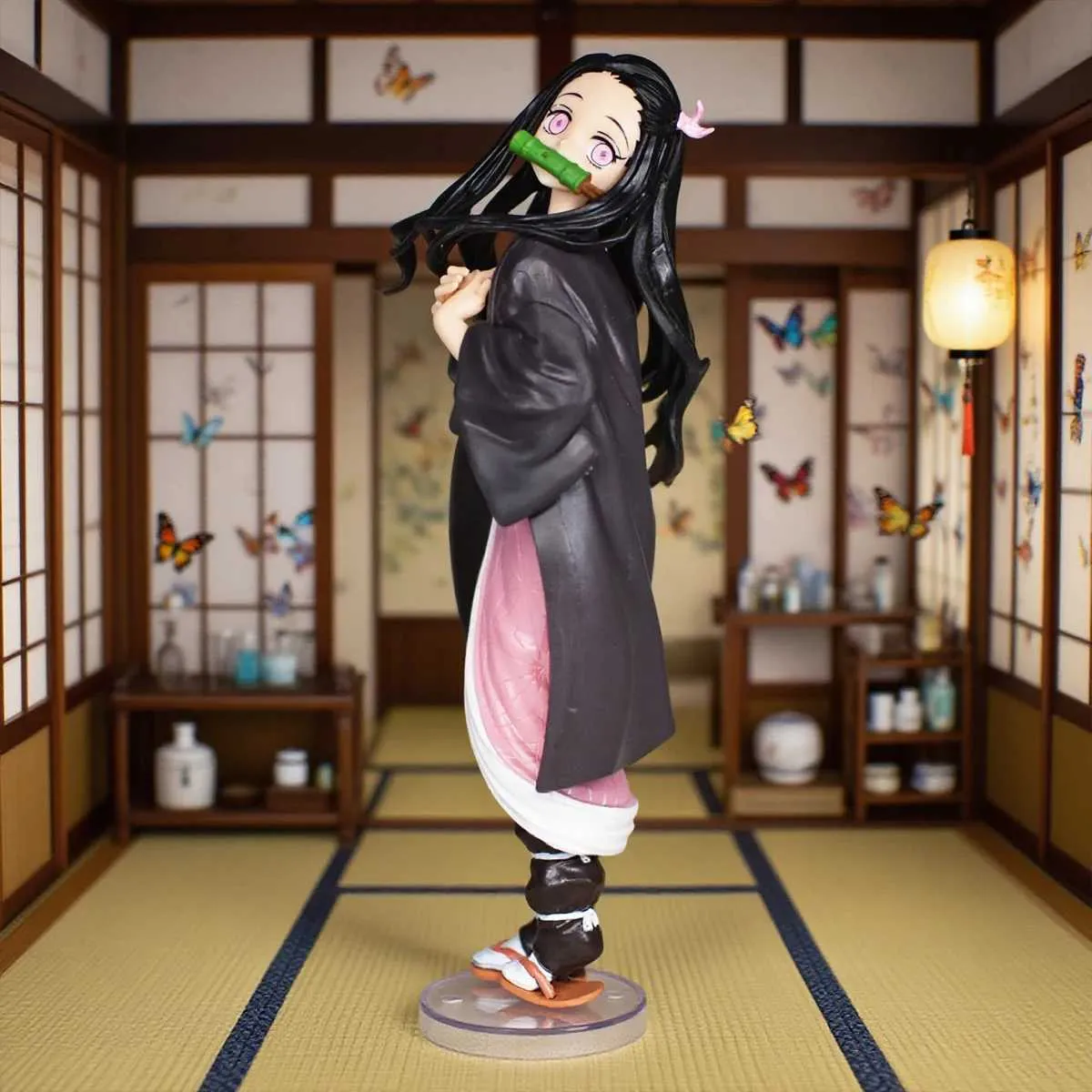 8cm 3.15 in Nezuko Anime Figure Wood Statue for Demon Slayer Collection ...