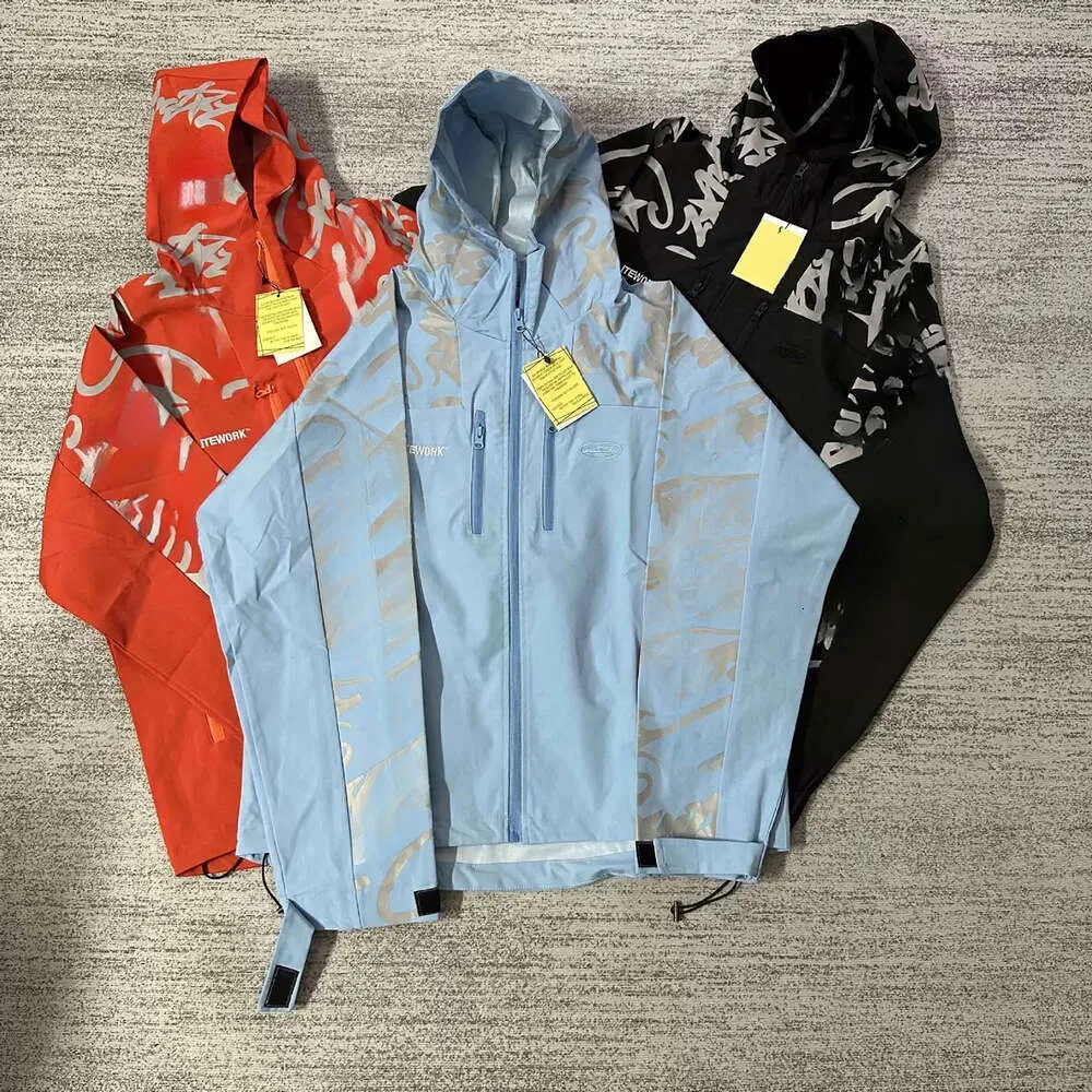 Camouflage Acrylic Waterproof Windbreaker Jacket with Hood for Men and ...