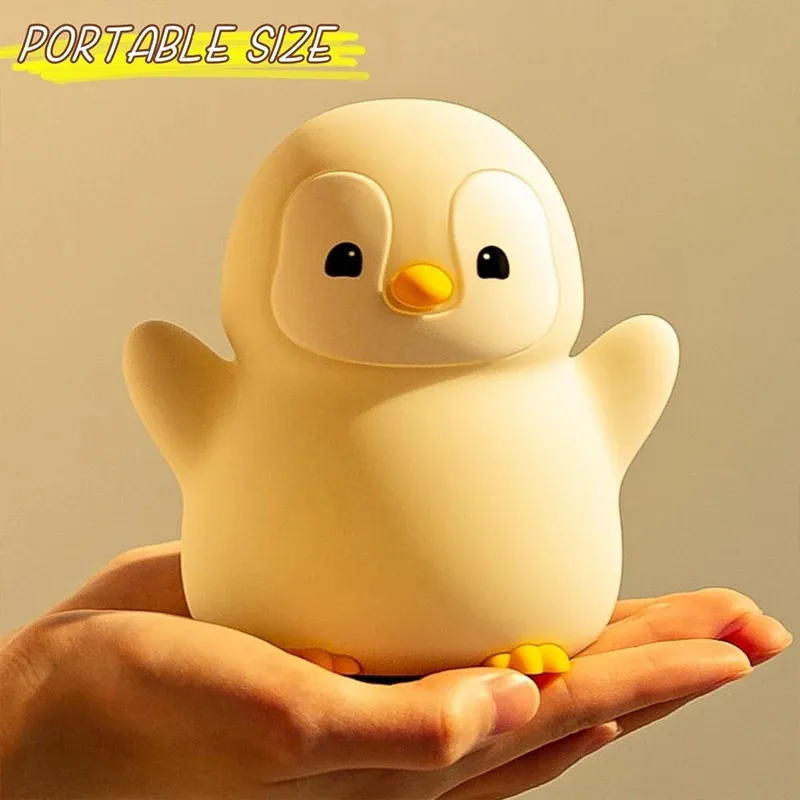 Night Light Animal Themed Squishy Silicone Nursery Lamp with Dimming ...
