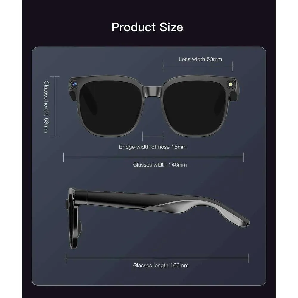 New 2026 Model 800W Camera Men Color Changing AI Translation Glasses ...