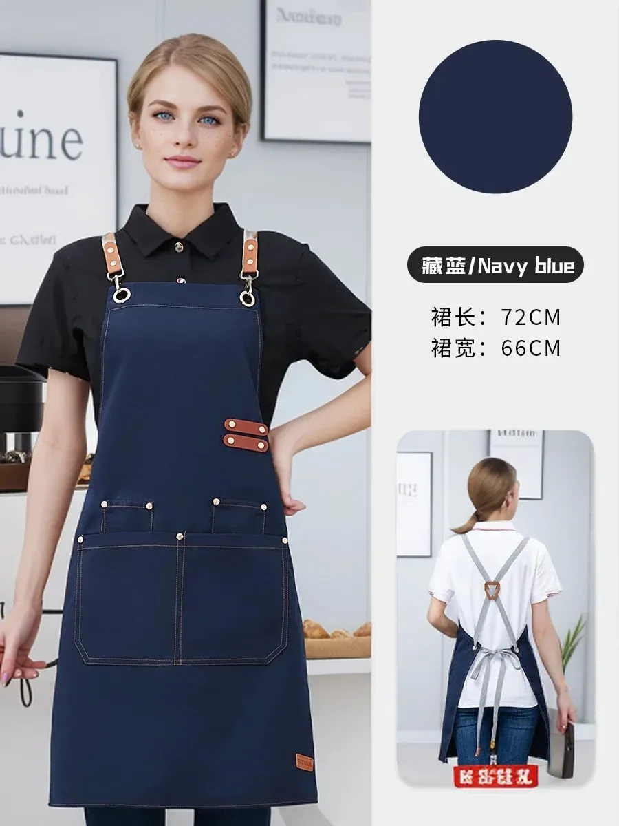 Waterproof Kitchen Apron Professional Work Uniform with Pockets for ...