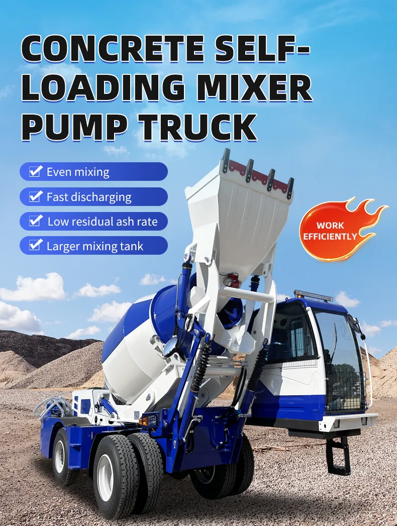Compact 3.5m³ Self-Loading Concrete Mixer Truck with Mobile Bucket ...