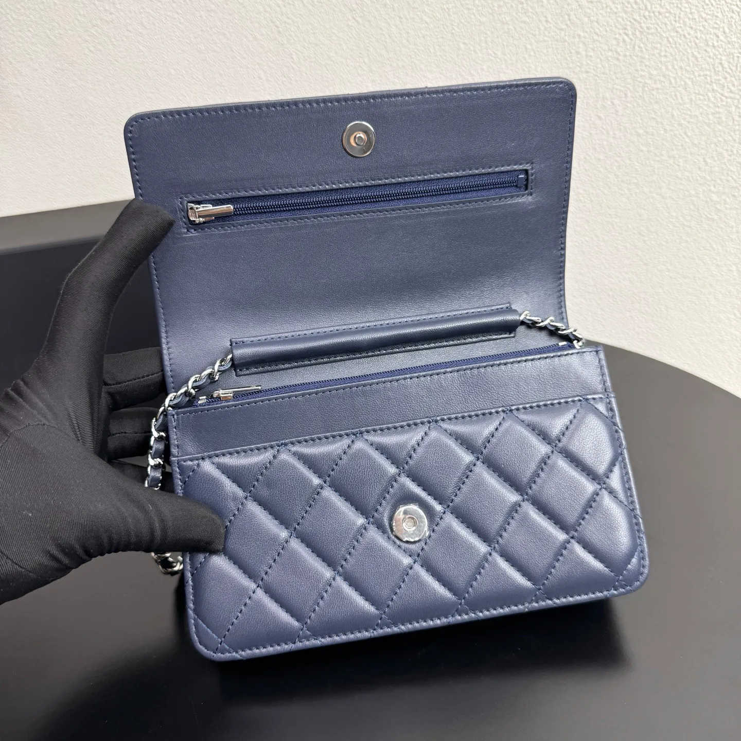 Designer Mini Lambskin Leather Diamond Quilted Chain Bag with Hasp ...