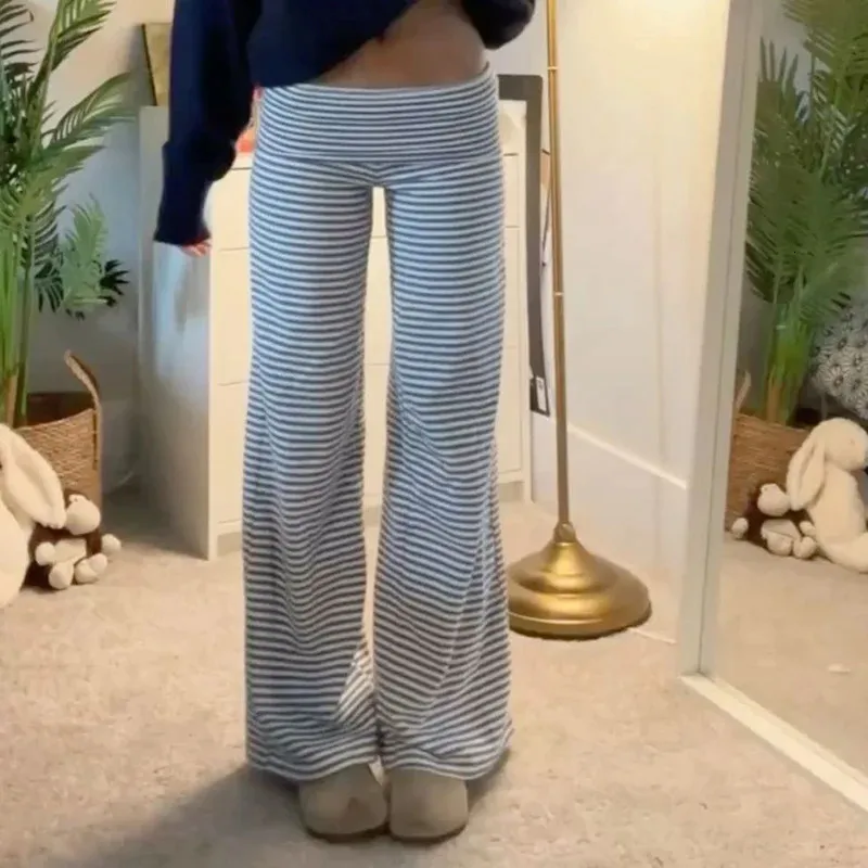 Preppy Girl Flare Leggings Bell Bottom Yoga Pants for Women Low Waist ...