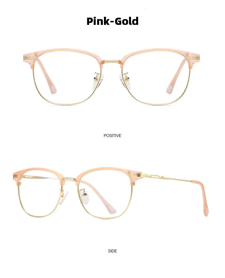 Anti-Blu-ray Round Glasses TR90 and Metal Mens and Womens Computer ...