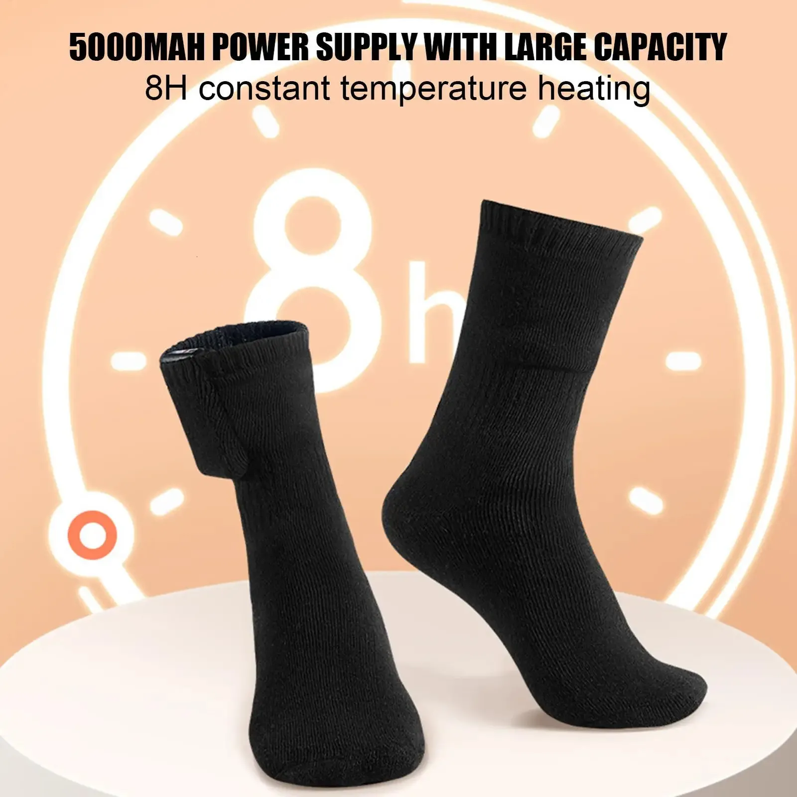 Winter Electric Heated Socks for Men USB Warm Silk Knit Socks for ...