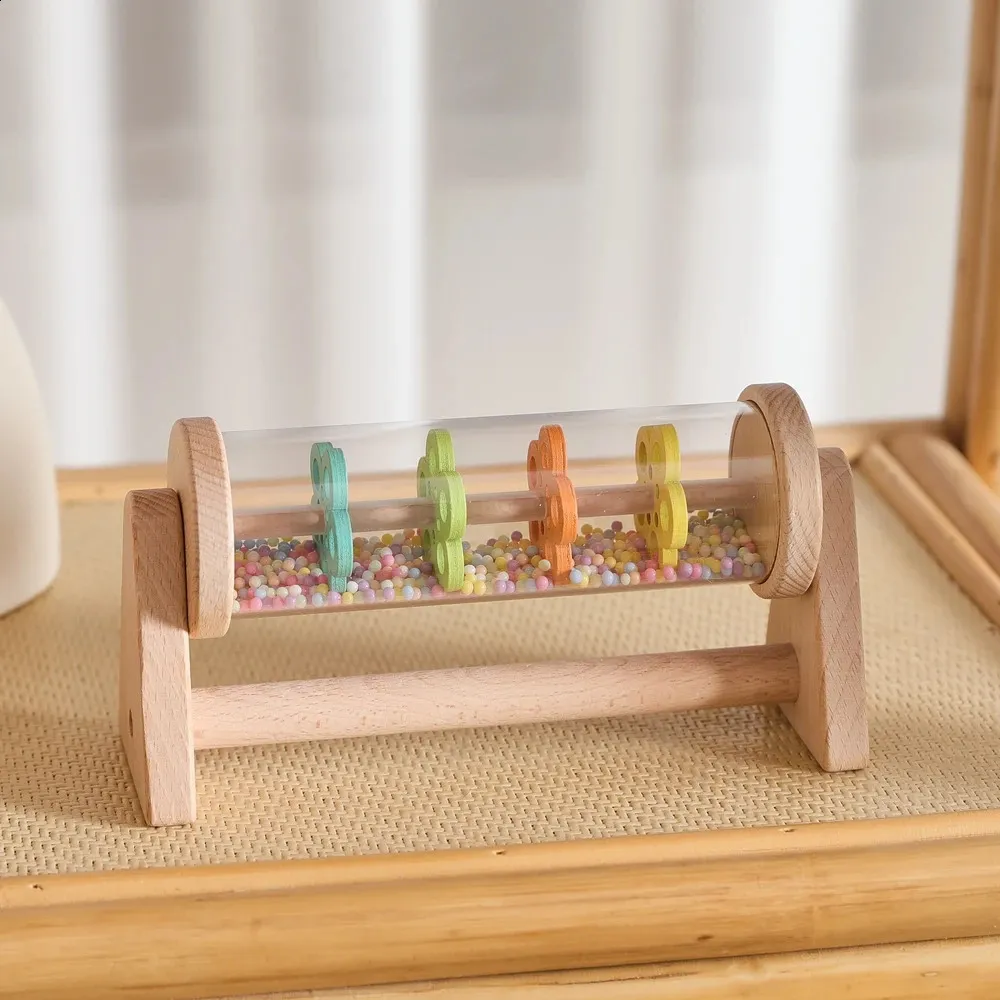 Montessori Rain Stick Toy for Babies Wooden Rainmaker Musical Shaker ...