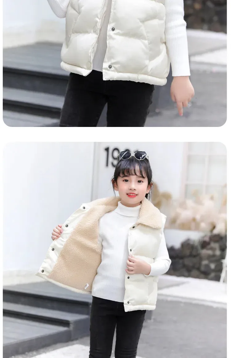 Kids Sleeveless Hooded Vest Jacket Cartoon Print Warm Casual Outwear ...