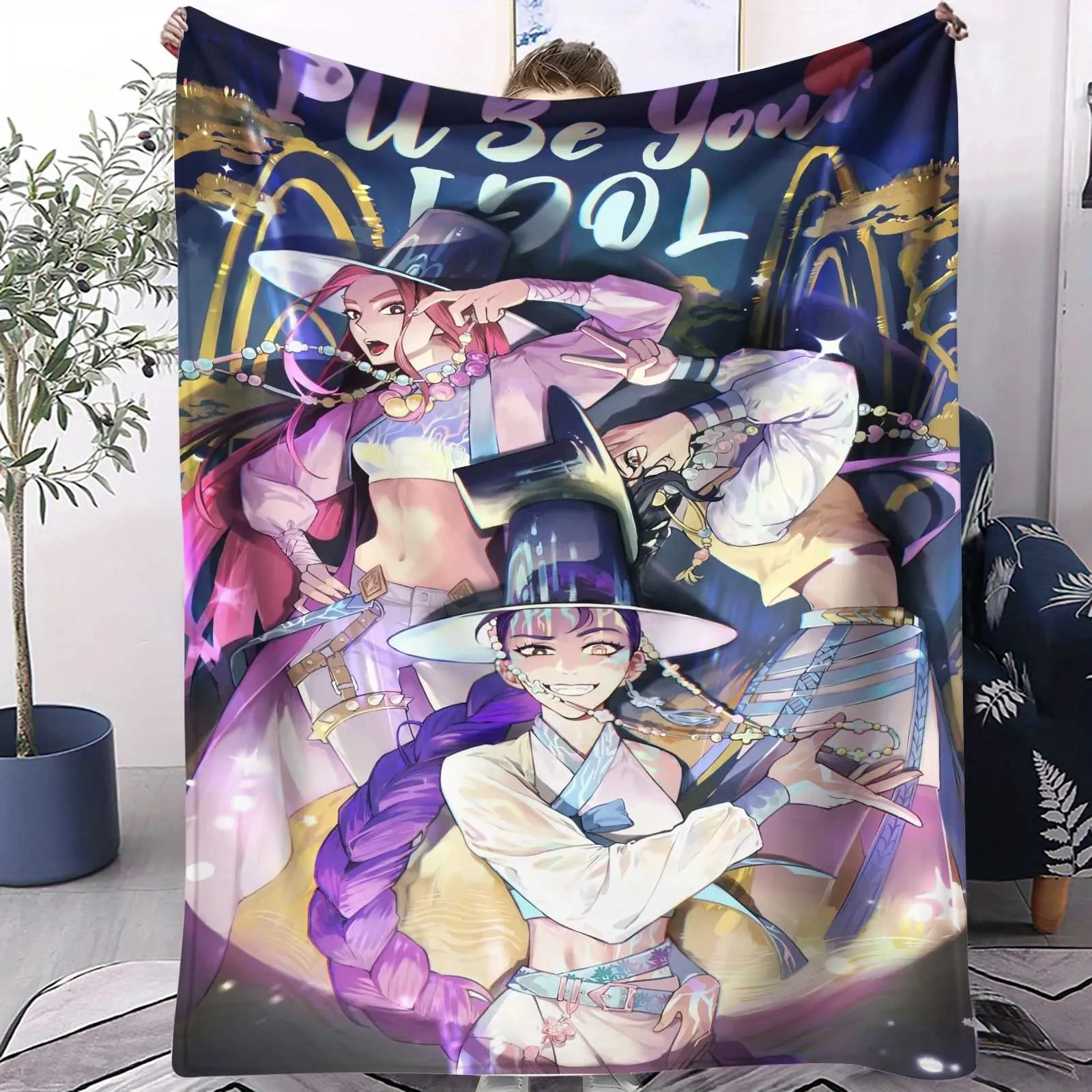 Lavender Geometry Pattern Throw Blanket 27.6x39.4 in to 59x78.7 in ...