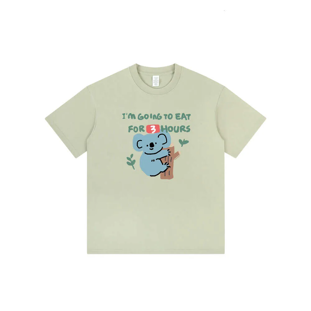 Cartoon Koala Print Short Sleeve Shirt Acetate Material Business/Formal ...