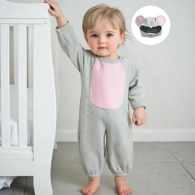 Baby Mouse Costume Set 1-3 Years Long Sleeve Jumpsuit with Hat for ...