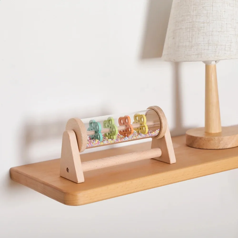 Montessori Rain Stick Toy for Babies Wooden Rainmaker Musical Shaker ...