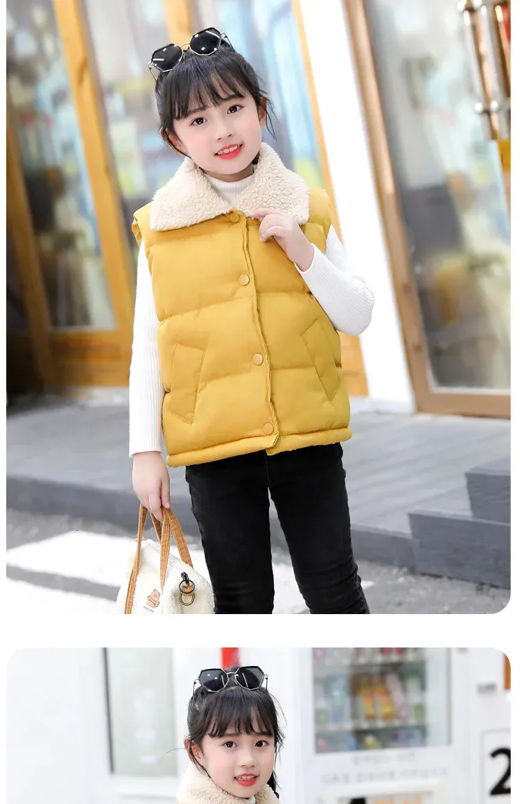 Kids Sleeveless Hooded Vest Jacket Cartoon Print Warm Casual Outwear ...