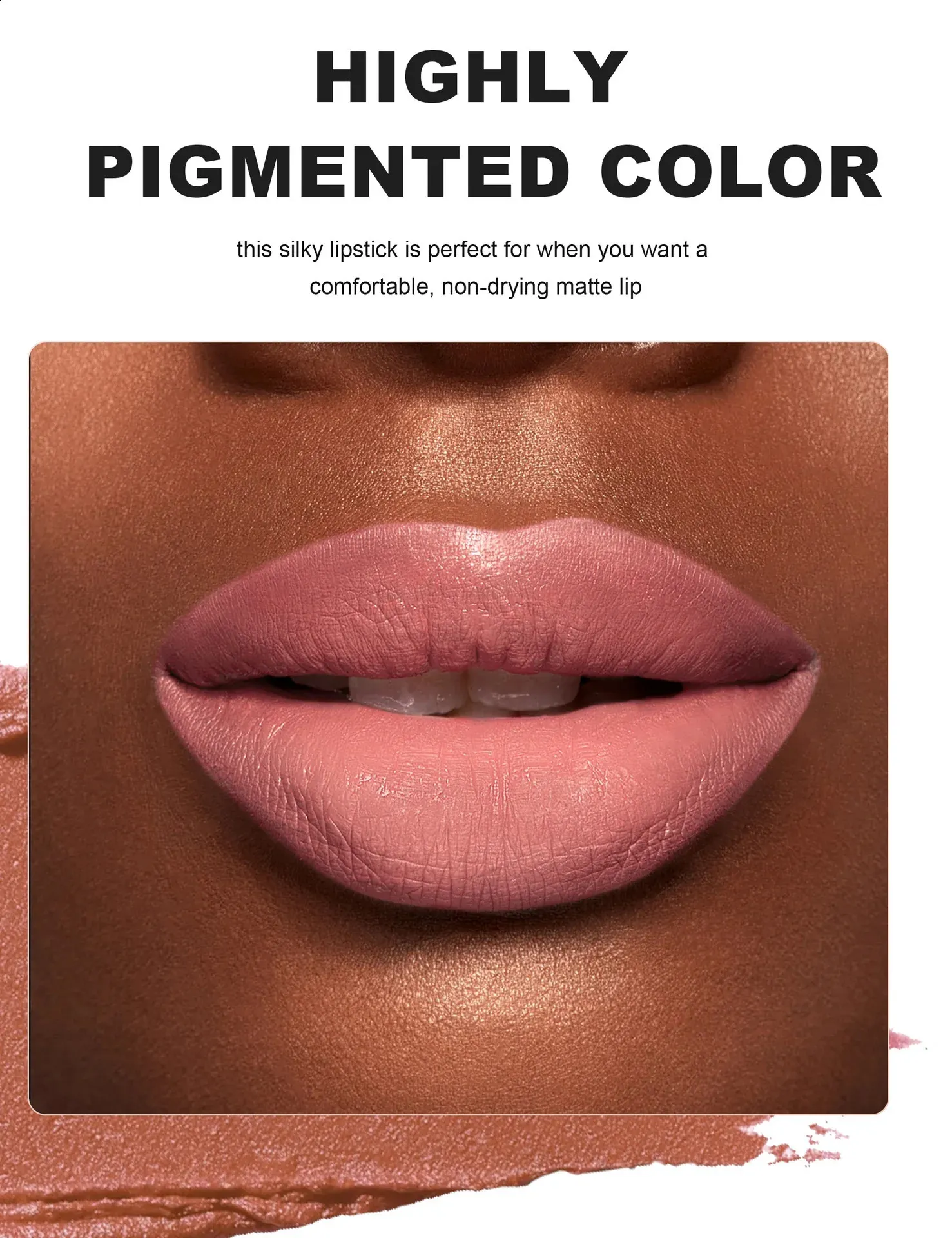 Highly Pigmented Lipstick Set Silky Texture Non-drying Matte Lipsticks ...