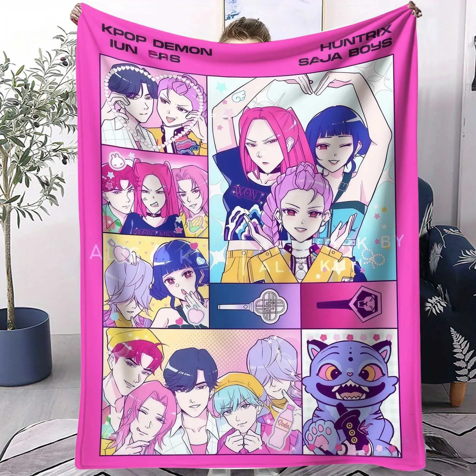 Lavender Geometry Pattern Throw Blanket 27.6x39.4 in to 59x78.7 in ...