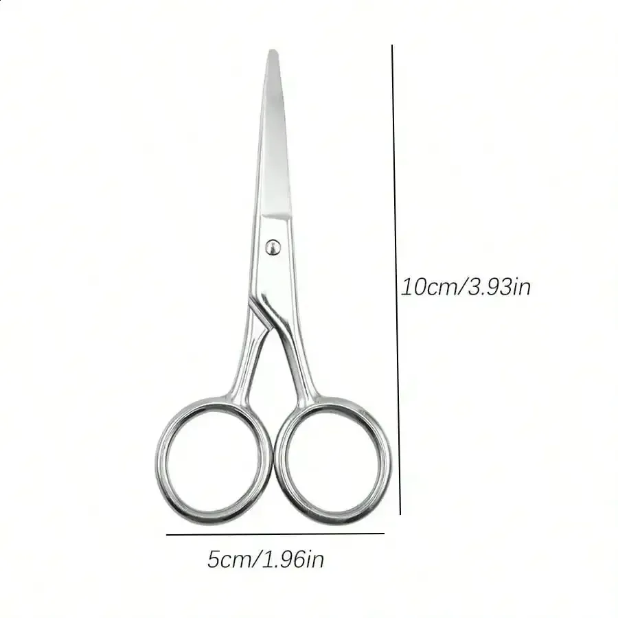 Men's Stainless Steel Mustache Trimmer Scissors for Beard Grooming ...