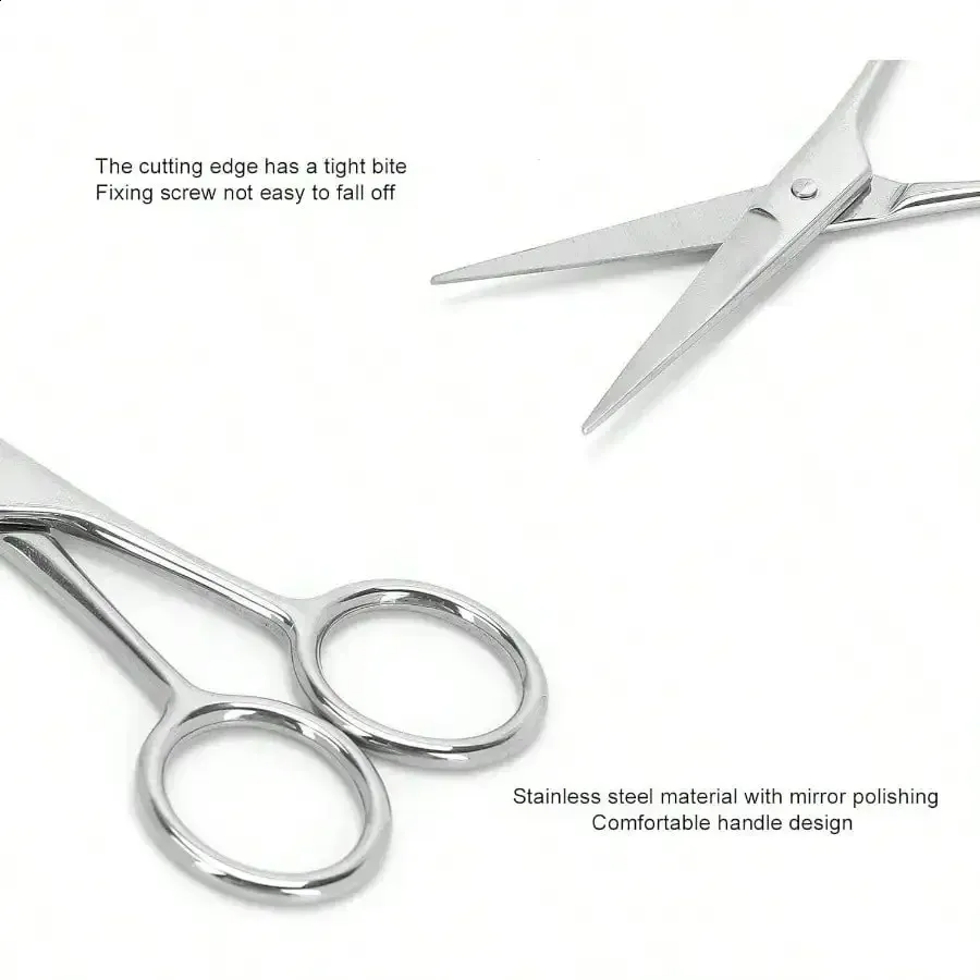 Men's Stainless Steel Mustache Trimmer Scissors for Beard Grooming ...