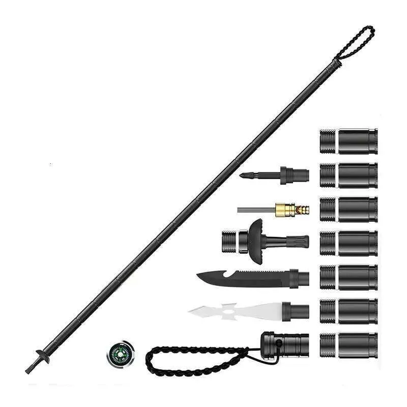 Fold Hiking Pole Adjustable Length Aluminum Walking Stick with Locking ...