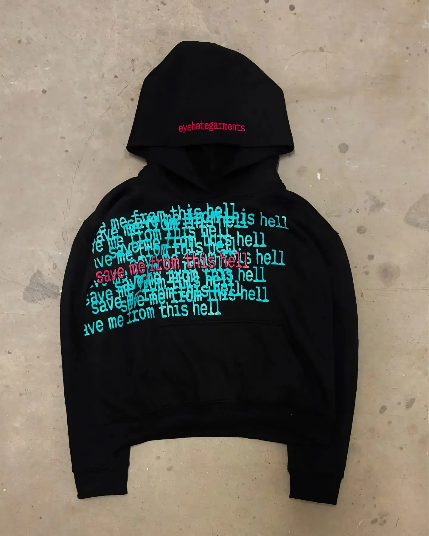 Harajuku Rock Hip Hop Letter Embroidery Mens Acrylic Sportswear Two ...