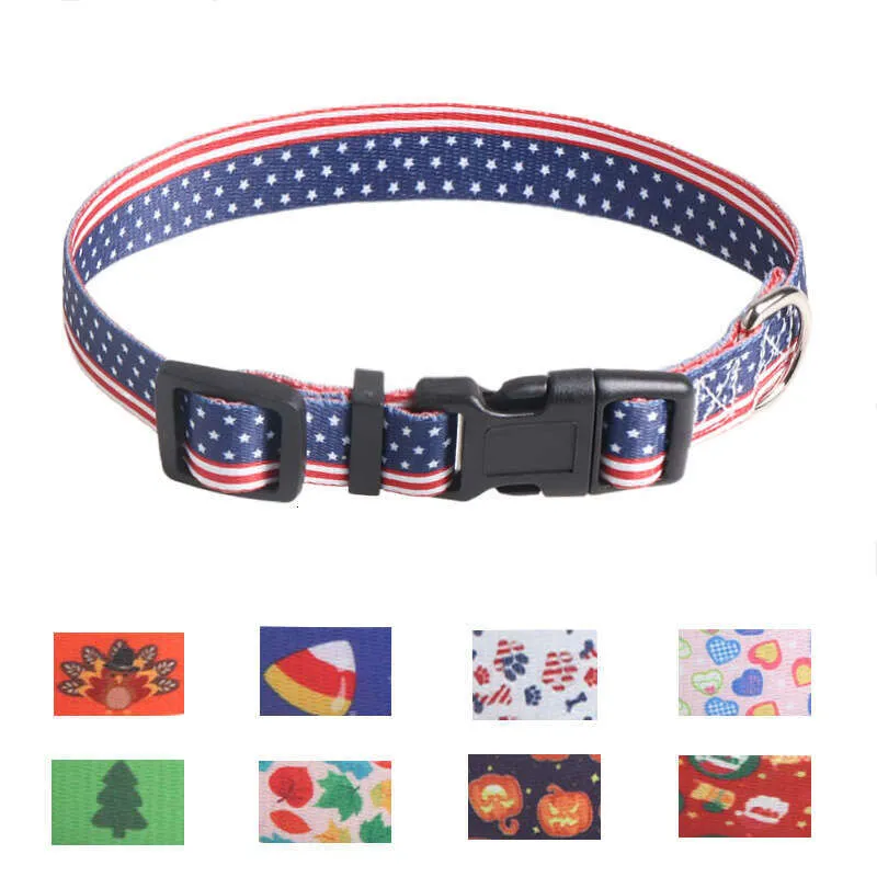 Pet Supplies Polyester Plastic Buckle Dog Collar with Hand-painted ...