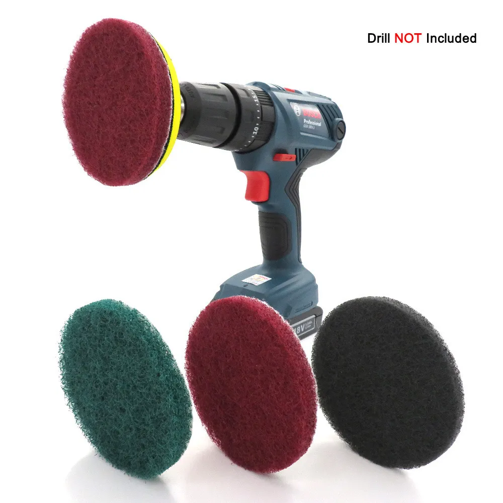 4 Inch 100mm Round Velvet Emery Industrial Scouring Pad Self-Adhesive ...