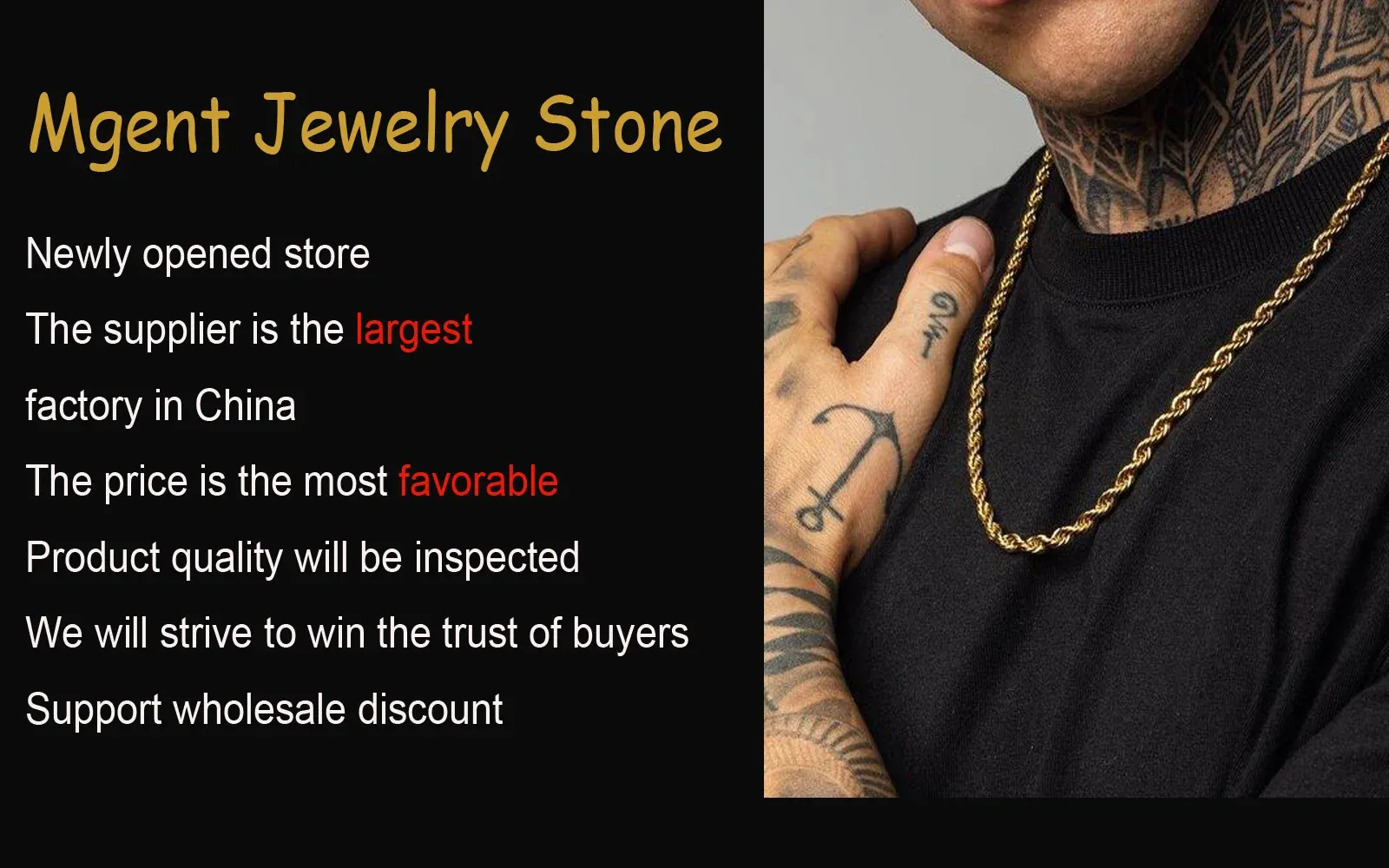 Punk Cuban Chain Necklace for Men Women 14.06 in Stainless Steel Miami ...