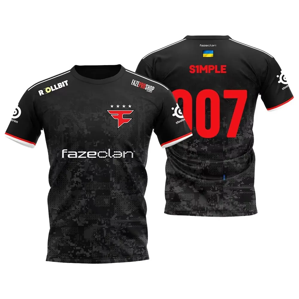 Faze Esports Club Uniform CSGO Pro League Training Jersey Mens ...