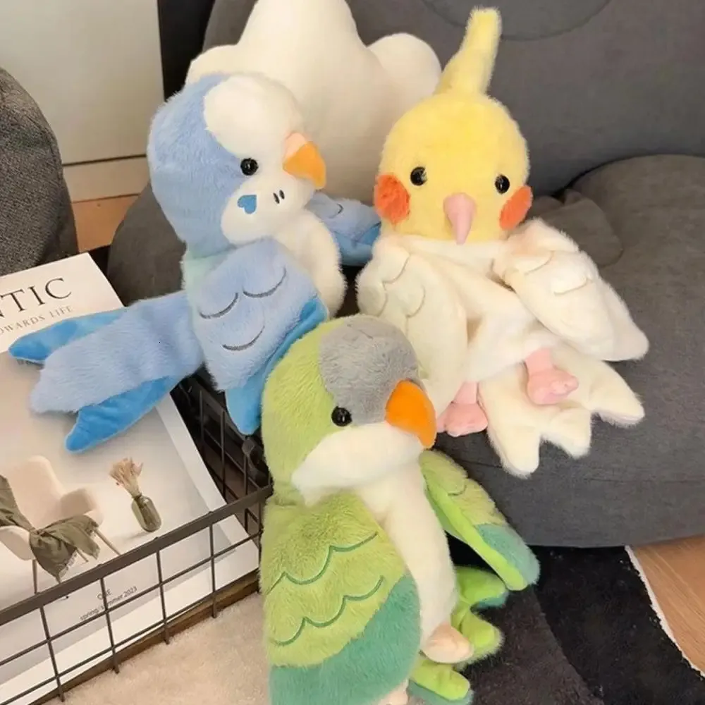 Parrot Plush Hand Puppet Stuffed Animal Interactive Toy for ...