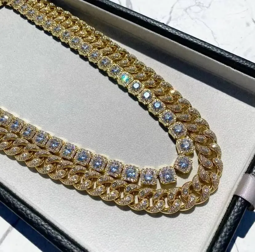 Brand 10K/14K Gold Mens Tennis Chains 1 5ct Lab... From No_cavities ...