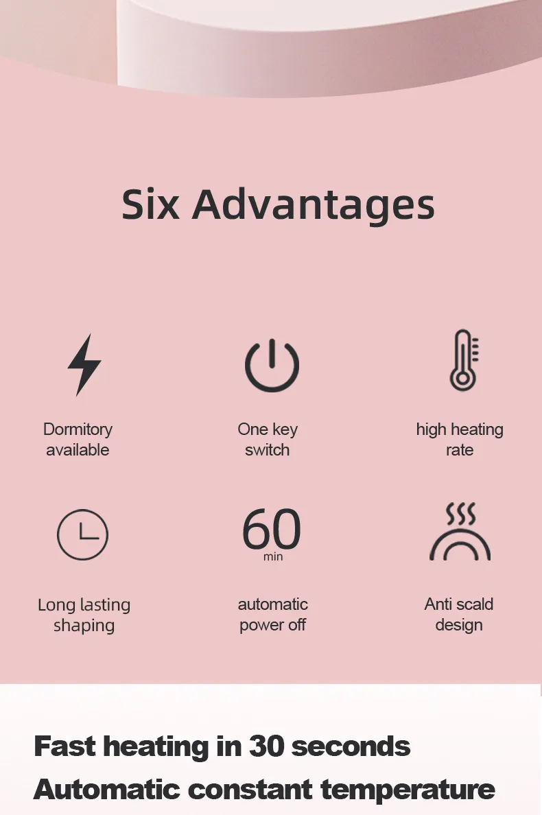 Hot Brush Volumizer 2-in-1 Curling and Straightening Iron with ...