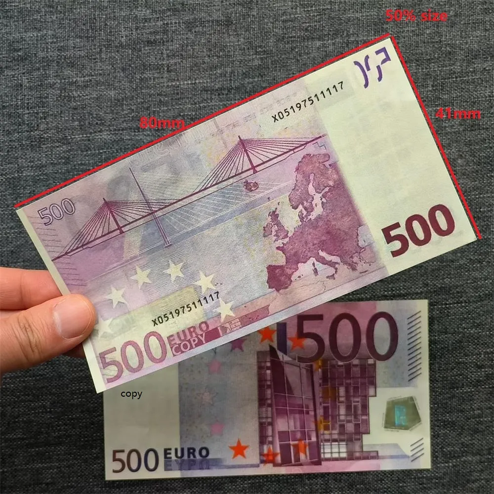 Laser Printed Prop Money Paper Bills 2.64 × 1.42 in 67 × 36 mm 50% Size ...